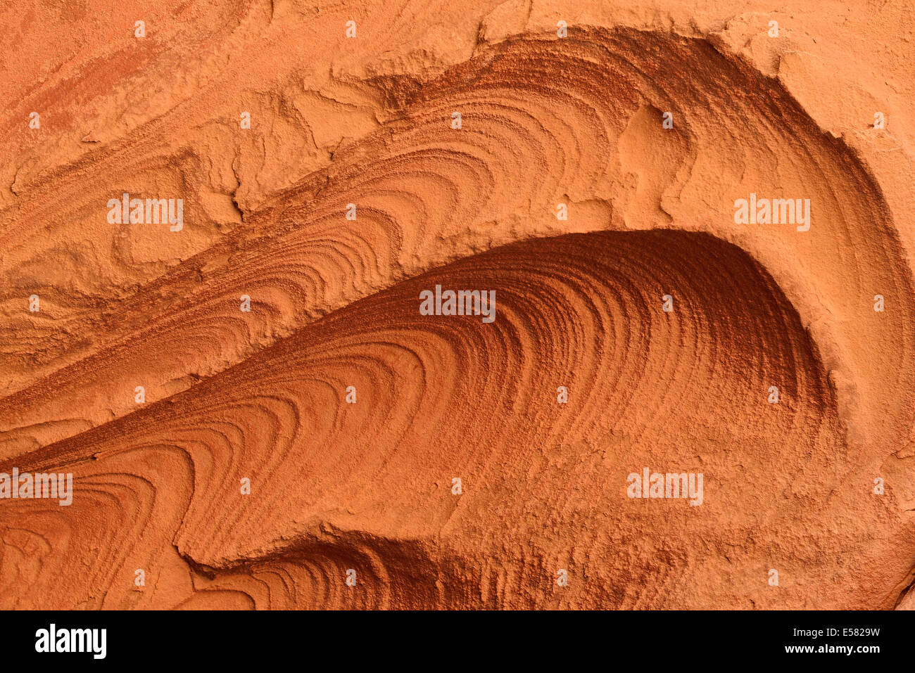 Wind erosion on soft sandstone layers, Sahara desert, Tassili n'Ajjer ...