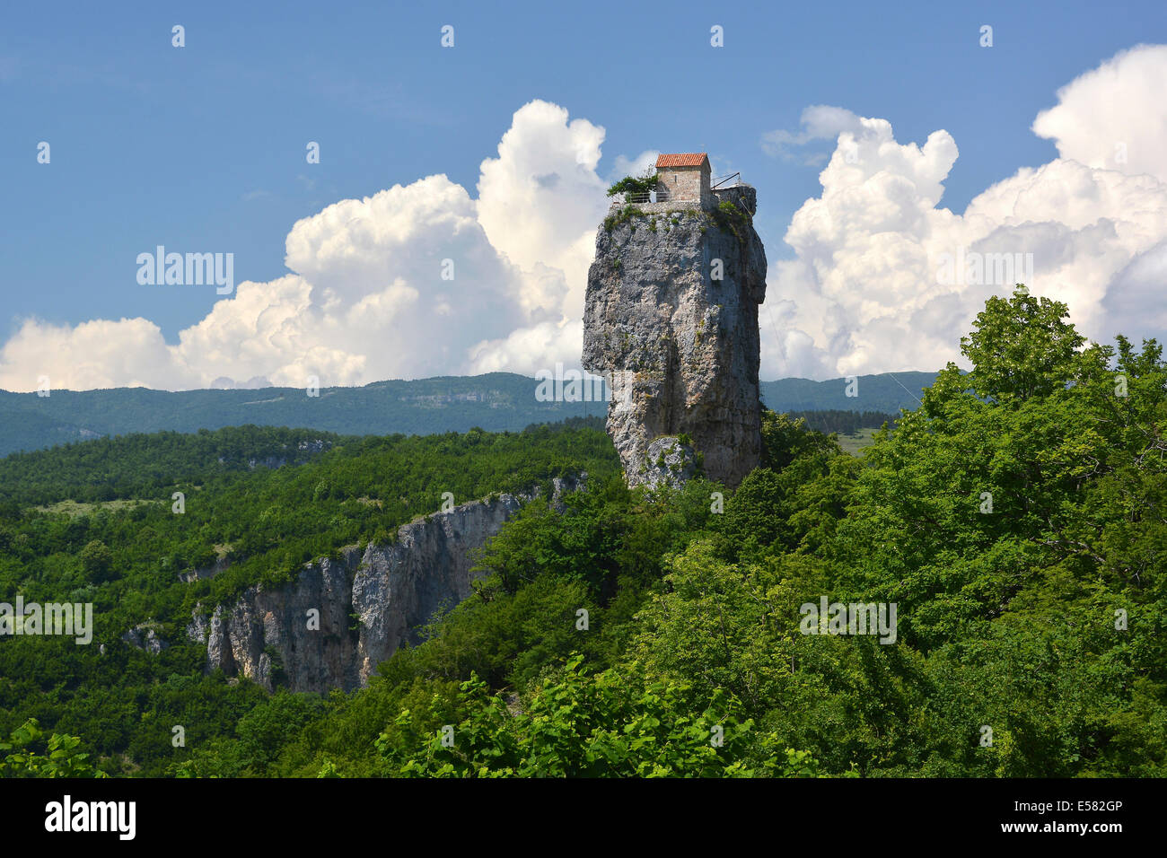 Hermitage of a monastery on the Katskhi pillar in Chiatura, Imereti ...
