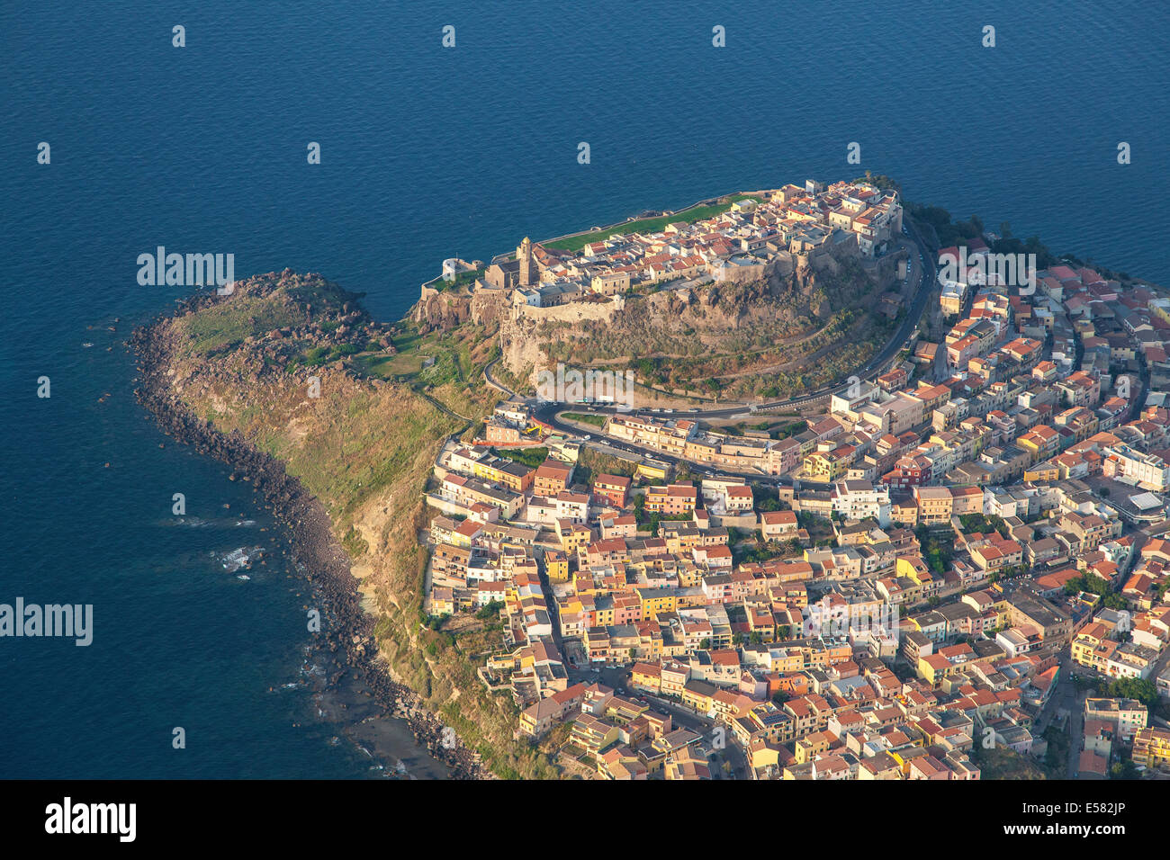Aerial view of Castelsardo, Sardinia, Italy Stock Photo - Alamy