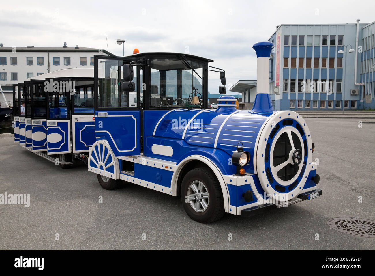 The land train in Alesund Norway waiting for passengers off a cruise ...