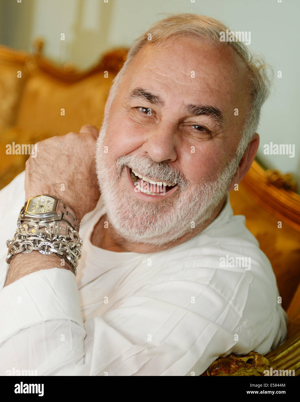 FILE - Hairdresser Udo Walz poses at his hair salon in Berlin, Germany ...