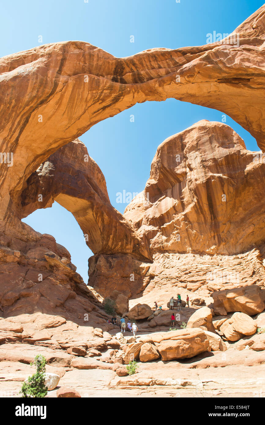 arches national parck,utah,USA-august 9,2012:people admire and take ...
