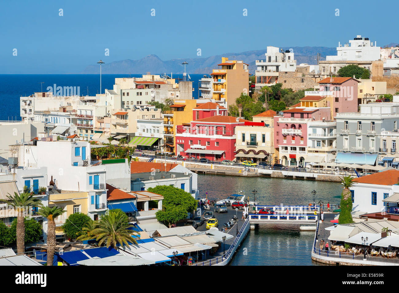 Agios Nikolaos. Crete, Greece Stock Photo - Alamy