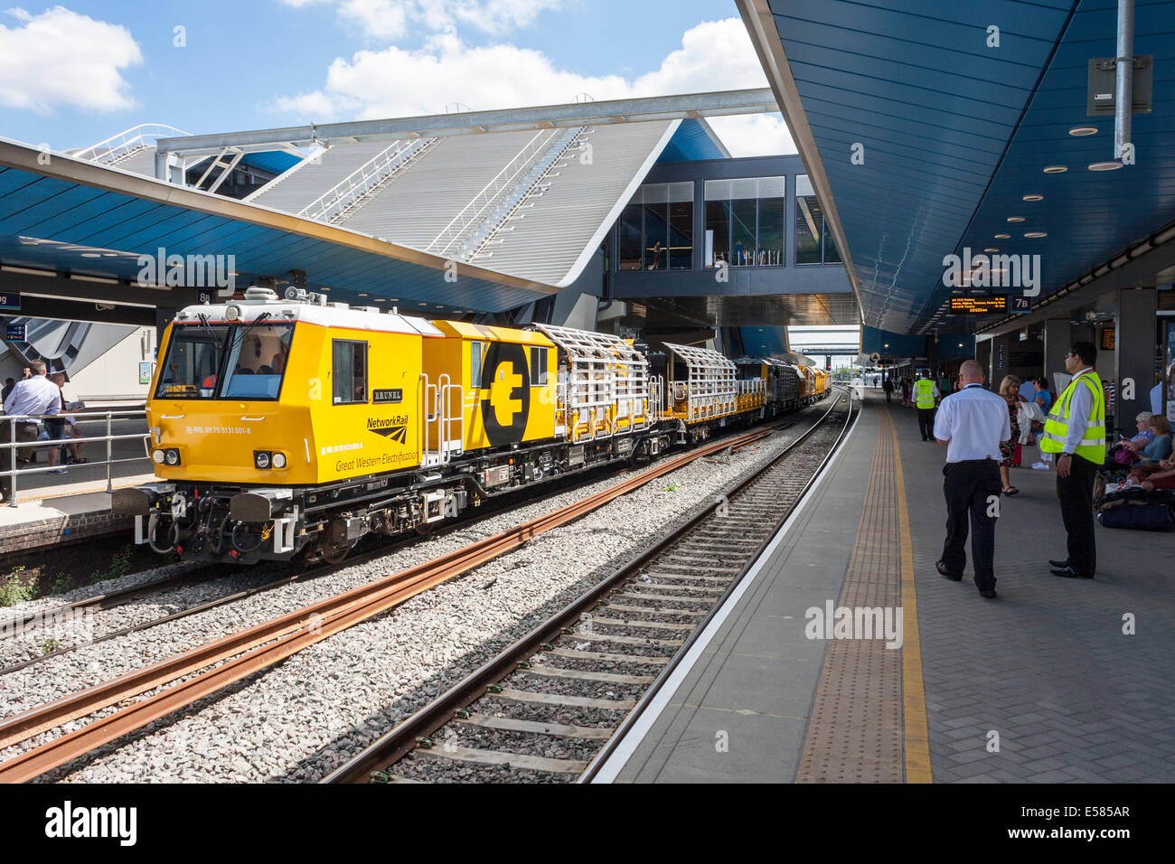 The 'Brunel' a factory train to electrify the Great Western line, named ...