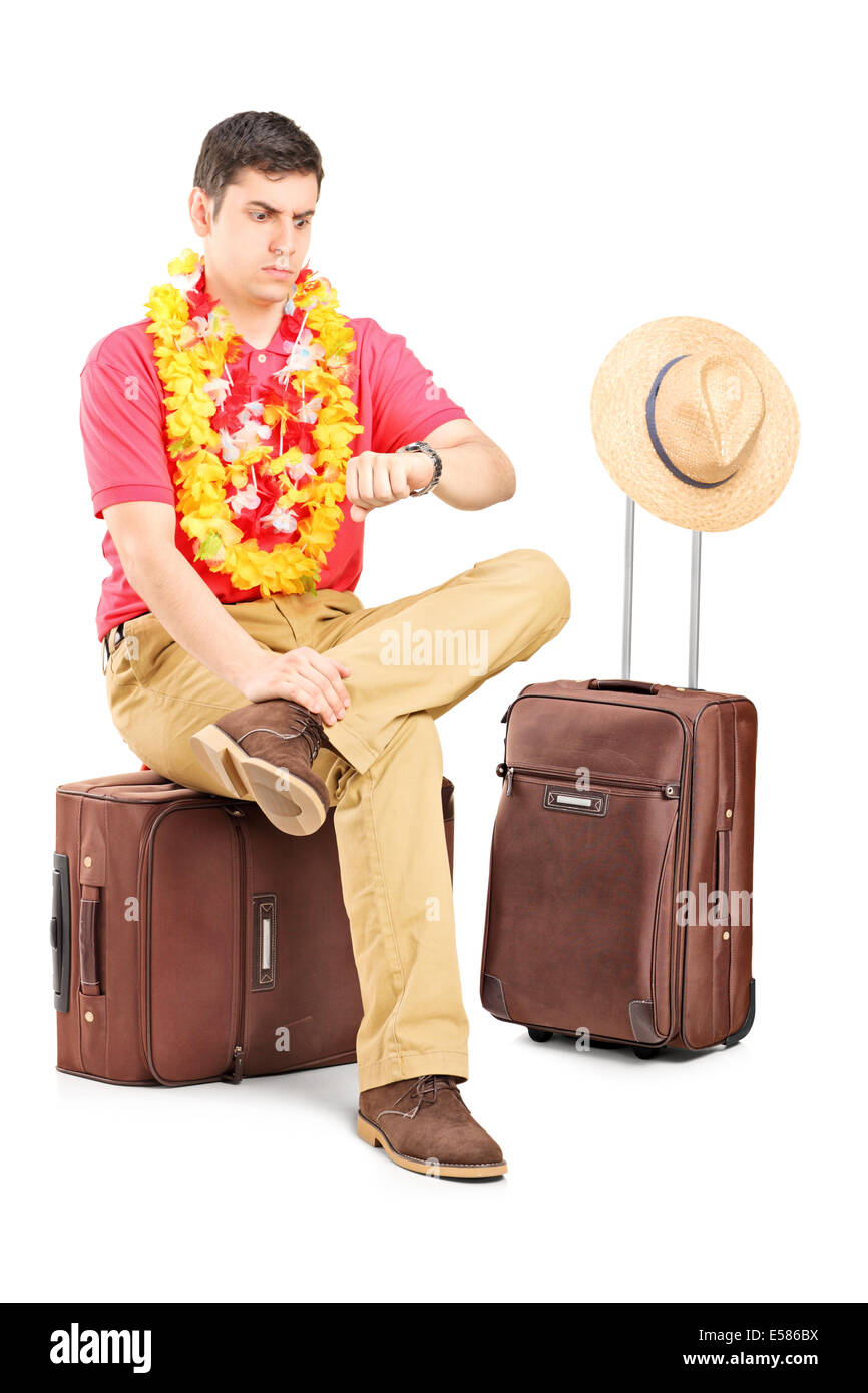 Time travel man tourist Cut Out Stock Images & Pictures - Alamy