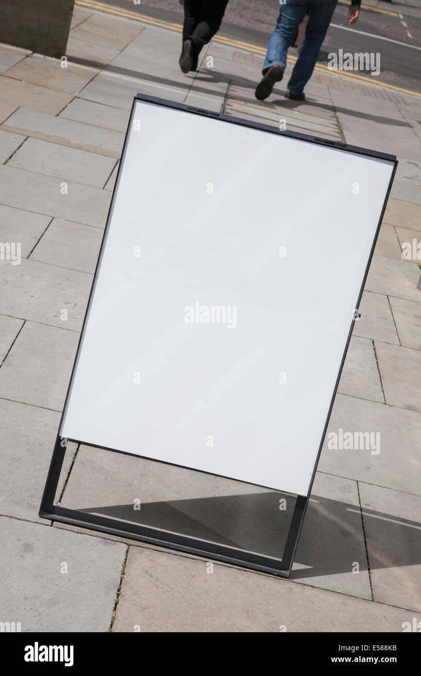 Blank Empty Sign in Urban Setting in Diagonal Tilt Stock Photo - Alamy