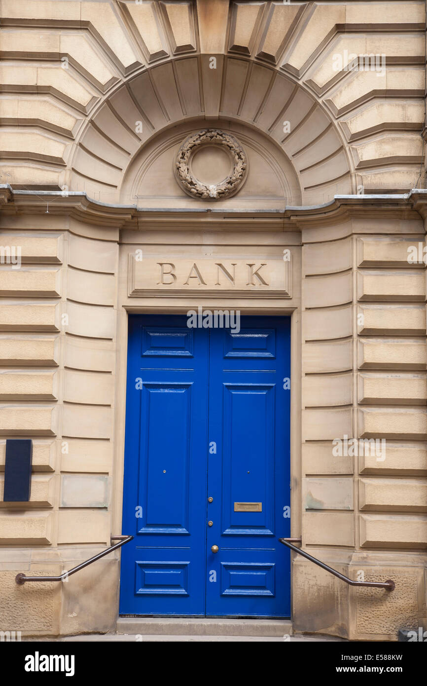 Bank Branch Entrance in Urban Setting Stock Photo - Alamy