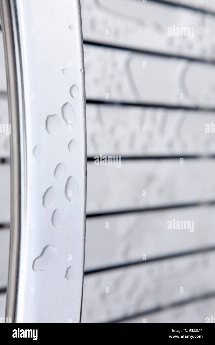 Rain Drops On Silver Diagonal Background Stock Photo - Alamy