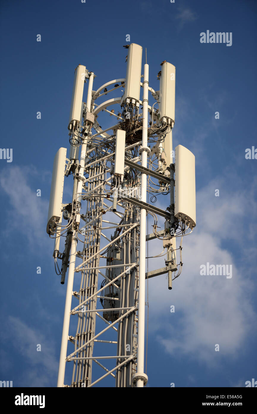 Mobile telephone mast aerial Stock Photo - Alamy