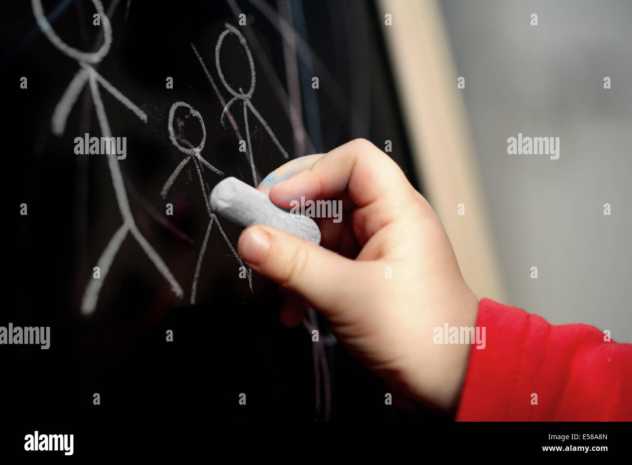 Child drawing stick figure hi-res stock photography and images - Alamy