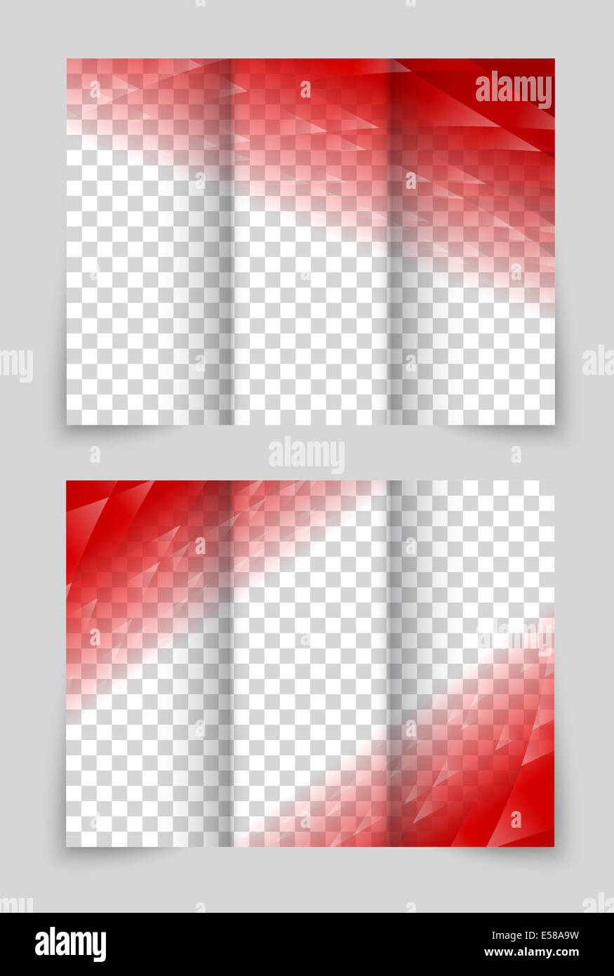 Brochure red template Stock Photo - Alamy