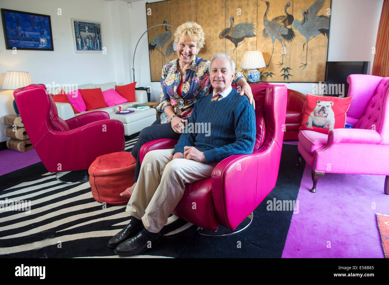 Neil and Christine Hamilton at their Home in Battersea Stock Photo - Alamy