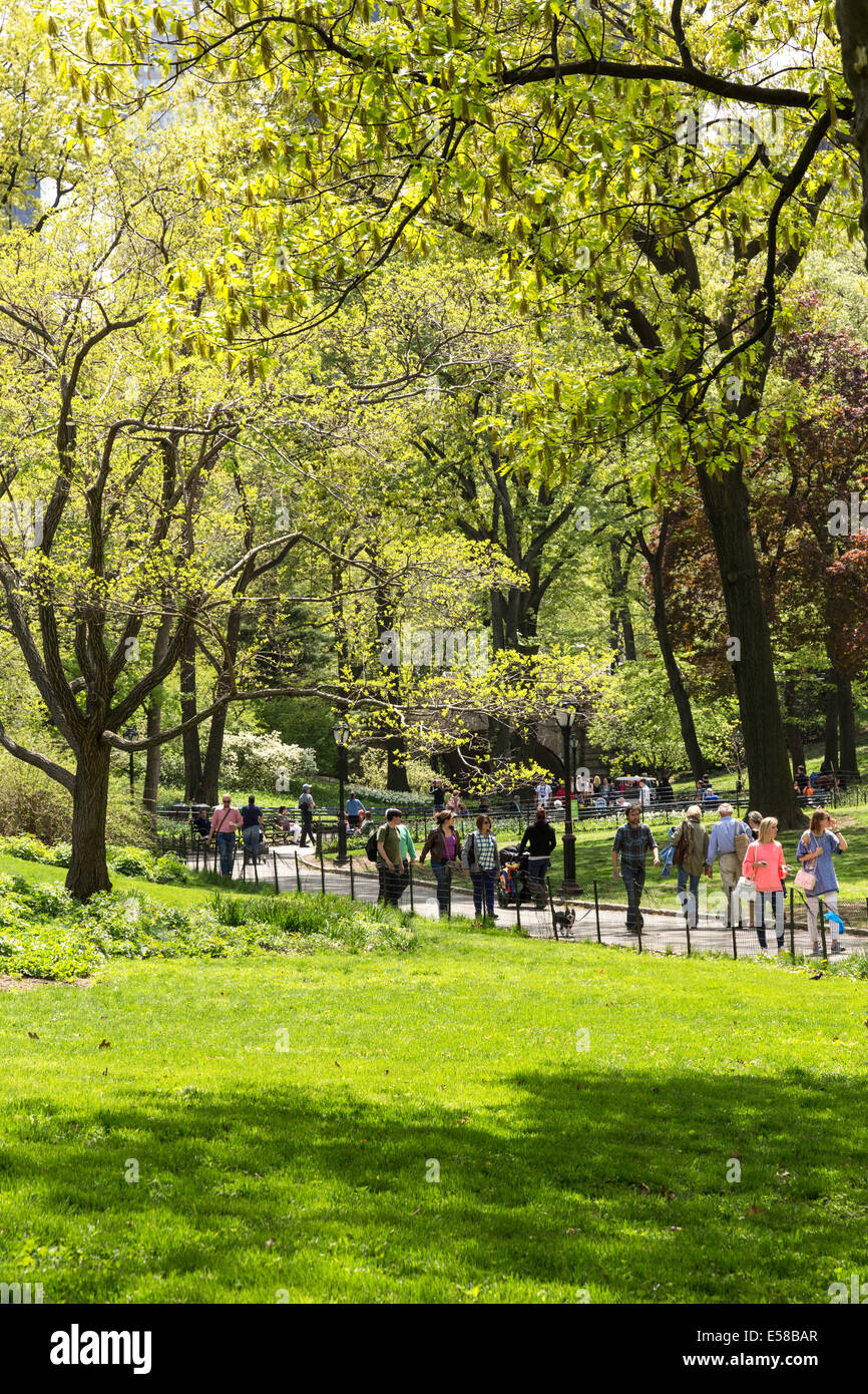 People Enjoying Central Park in Springtime, NYC Stock Photo - Alamy