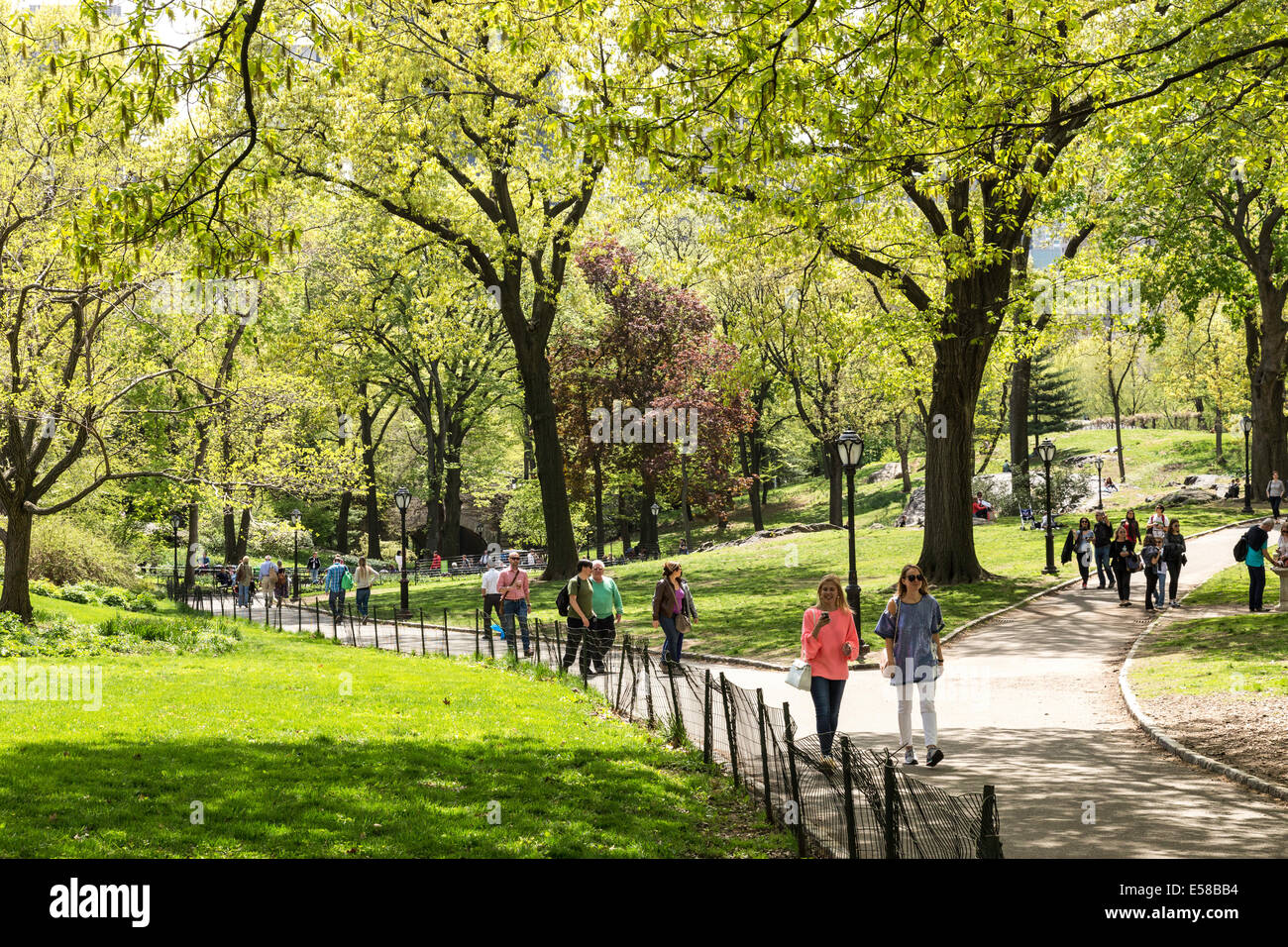 People Enjoying Central Park in Springtime, NYC Stock Photo - Alamy