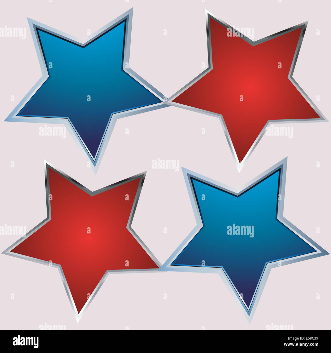 red and blue star on a gray background Stock Photo - Alamy
