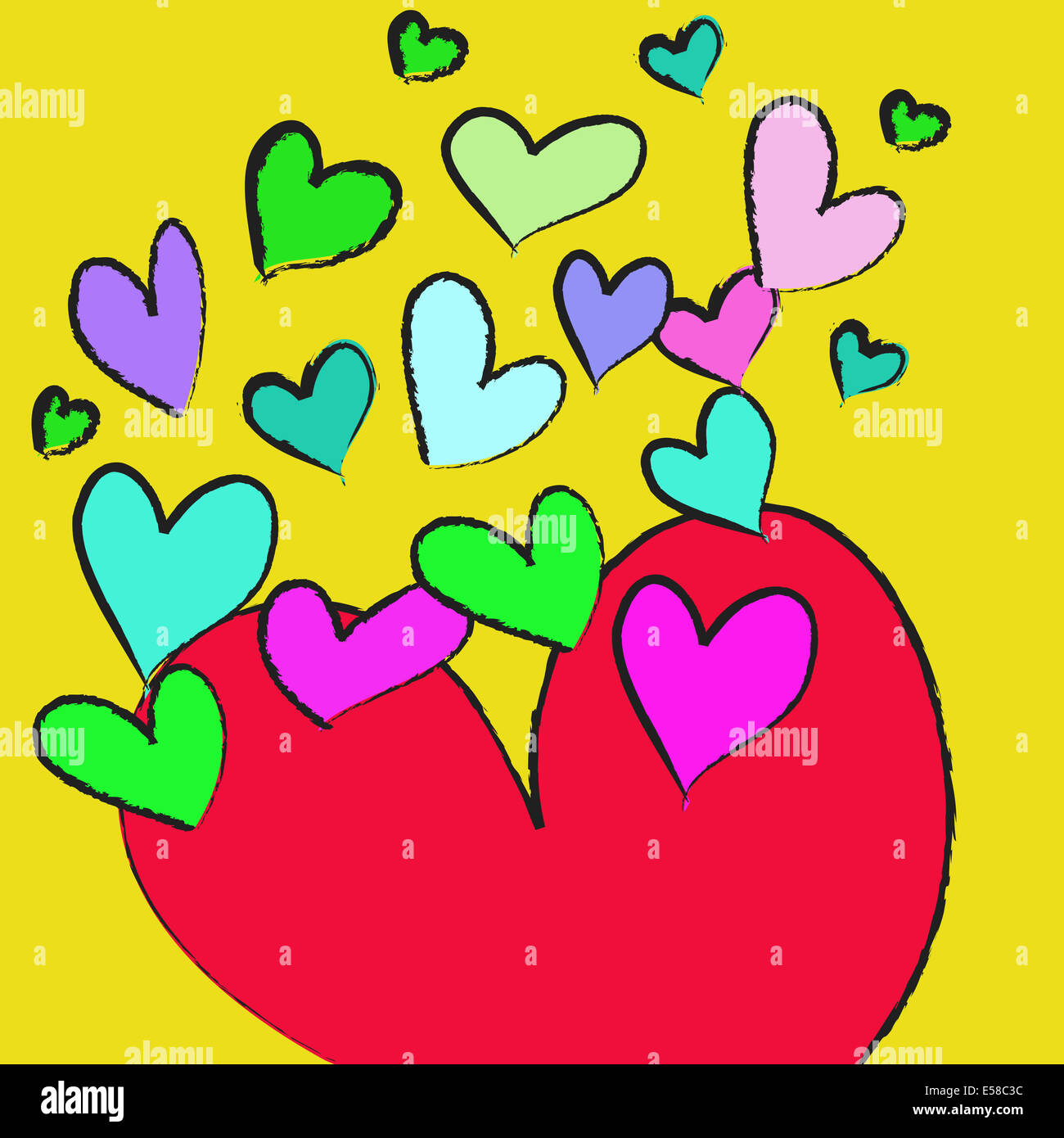 Colorful heart hi-res stock photography and images - Alamy