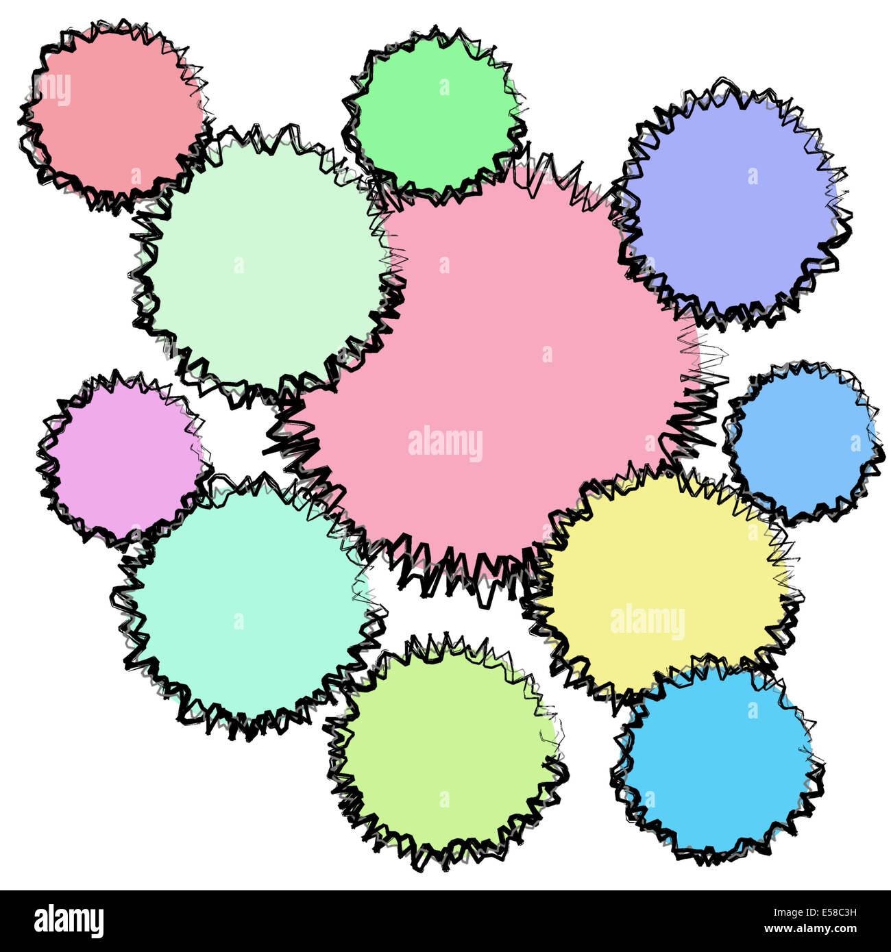 colorful cycle on a white background Stock Photo - Alamy