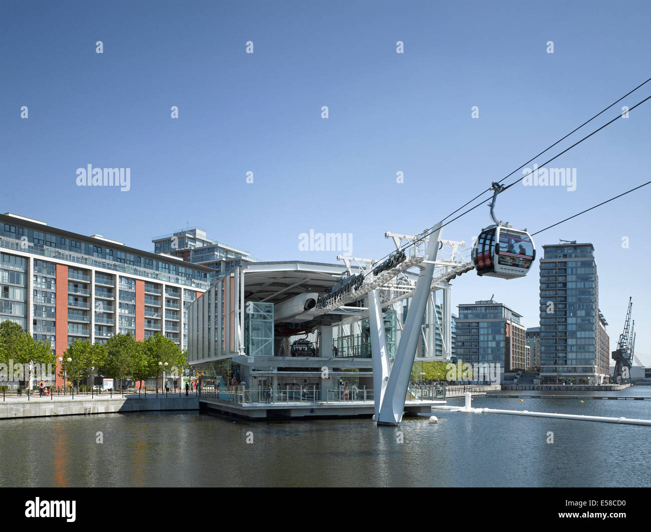 Thames Cable Car at Emirates Royal Docks, Greenwich, London Stock Photo ...