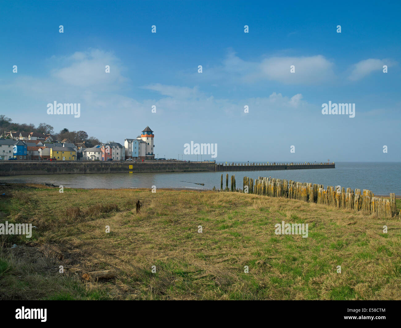 Coastal hillside and pier in Portishead, Bristol, UK Stock Photo - Alamy