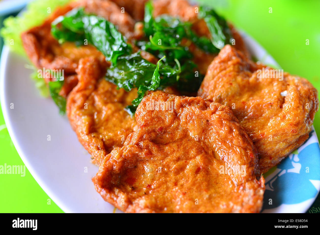 Thai fried fish cake hi-res stock photography and images - Alamy