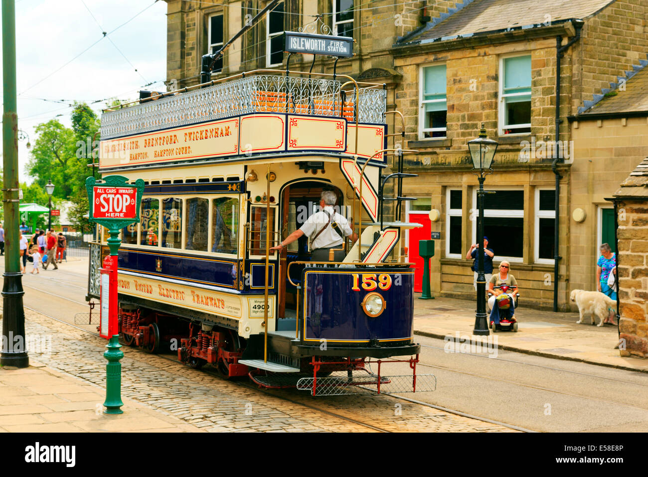 Street scene from Crich Tramway Village Stock Photo - Alamy