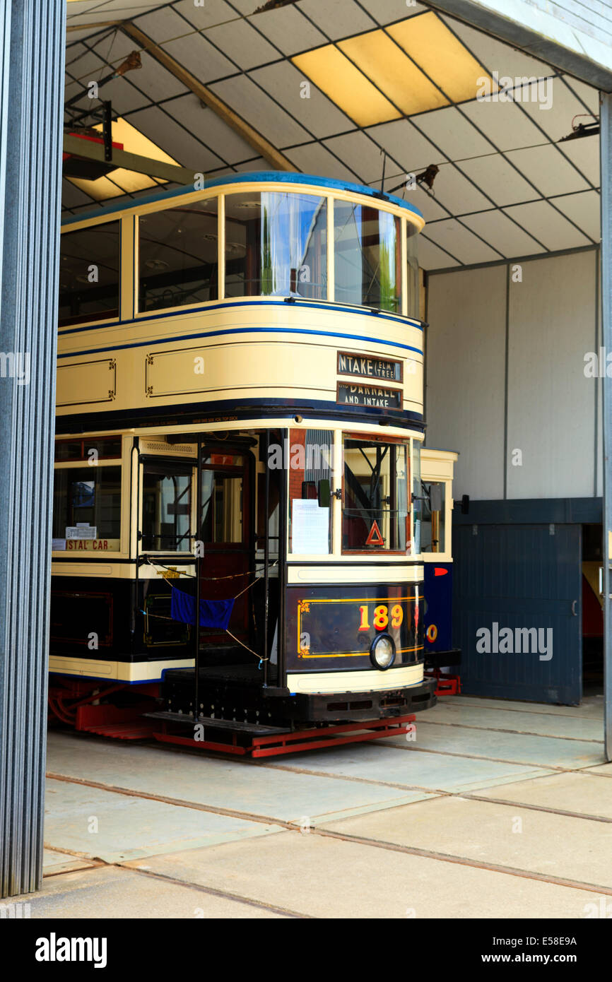 Overhead Electric Trams in the Sheds at the Crich Tramway Village Stock ...