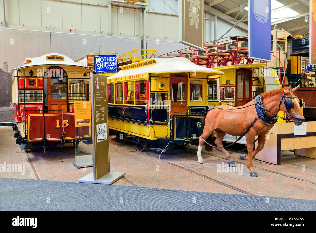 Early Horse Drawn Trams from the 19th Century in the Crich Tramway ...