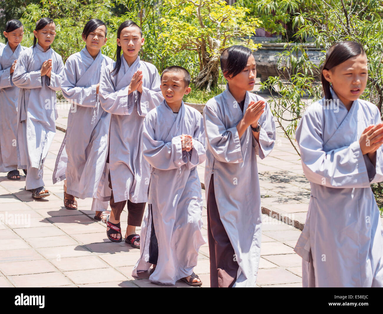 Novice monks procession hi-res stock photography and images - Alamy