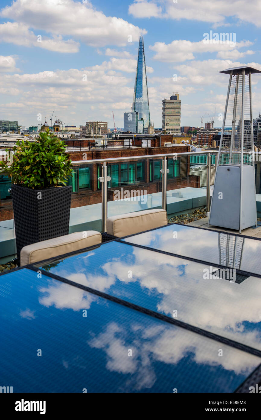 The Shard from the Terrace of the Grange Hotel Stock Photo - Alamy