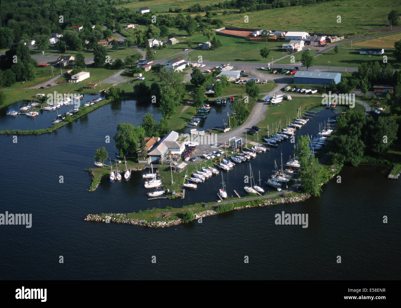 Aerial view of marina Stock Photo - Alamy