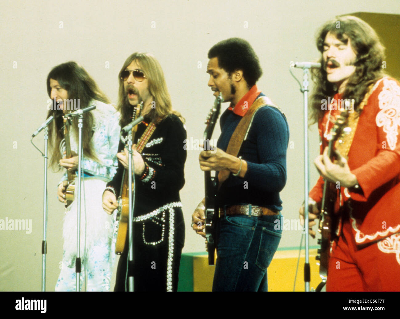 DOOBIE BROTHERS US group in Holland about 1976. Photo van Houten Stock ...