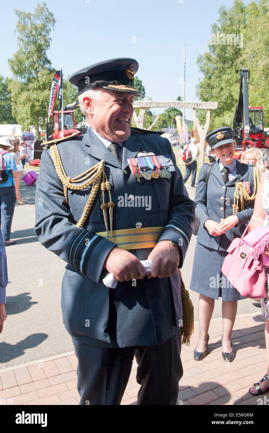 Llanelwedd, UK. 23rd July 2014. Air Marshall Barry (Baz) Mark North ...