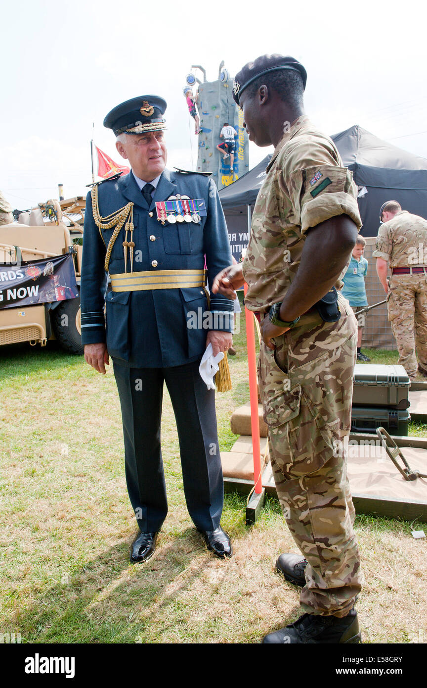 Llanelwedd, UK. 23rd July 2014. Air Marshall Barry (Baz) Mark North ...