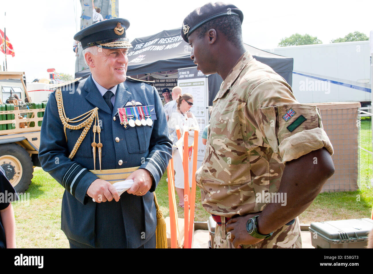 Llanelwedd, UK. 23rd July 2014. Air Marshall Barry (Baz) Mark North ...