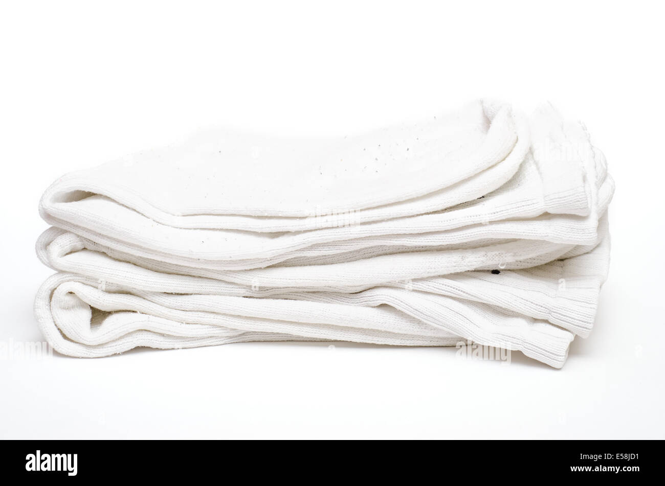 Amalgamted white cotton socks on a stack Stock Photo - Alamy