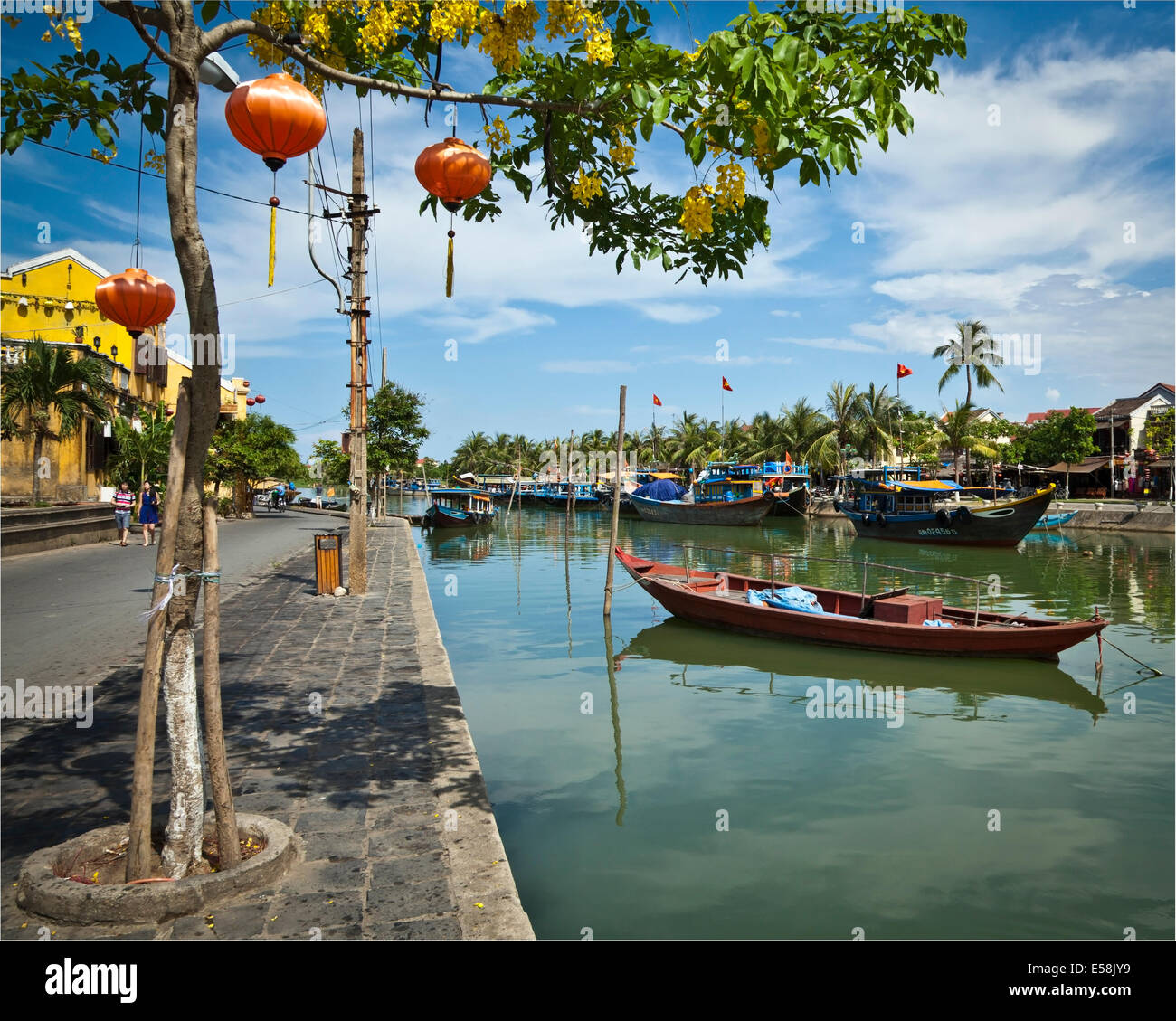 Thu Bon River in Hoi An Stock Photo - Alamy