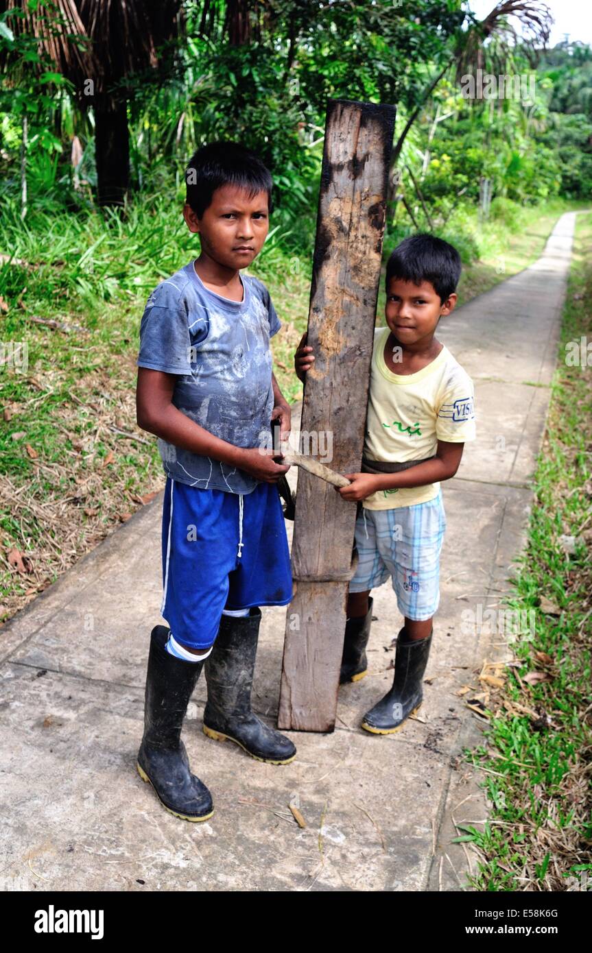 Children working rebuilding bridge in hi-res stock photography and ...