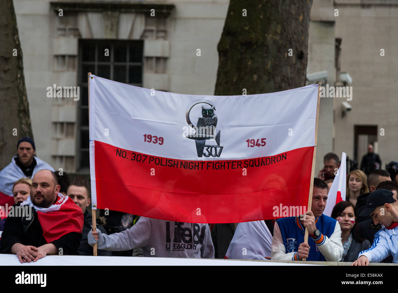 Polish peaceful protest against discrimination in UK Stock Photo - Alamy