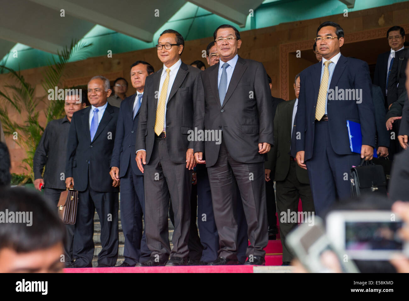 July 22, 2014 - Cambodia - Sam Rainsy, president of Cambodia National ...