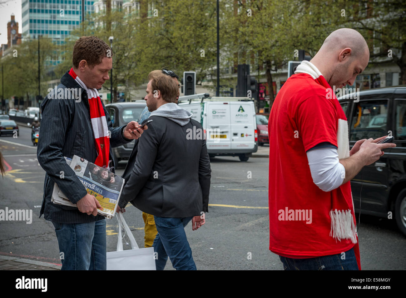 Arsenal fans gathering in London to support their club in semi final ...
