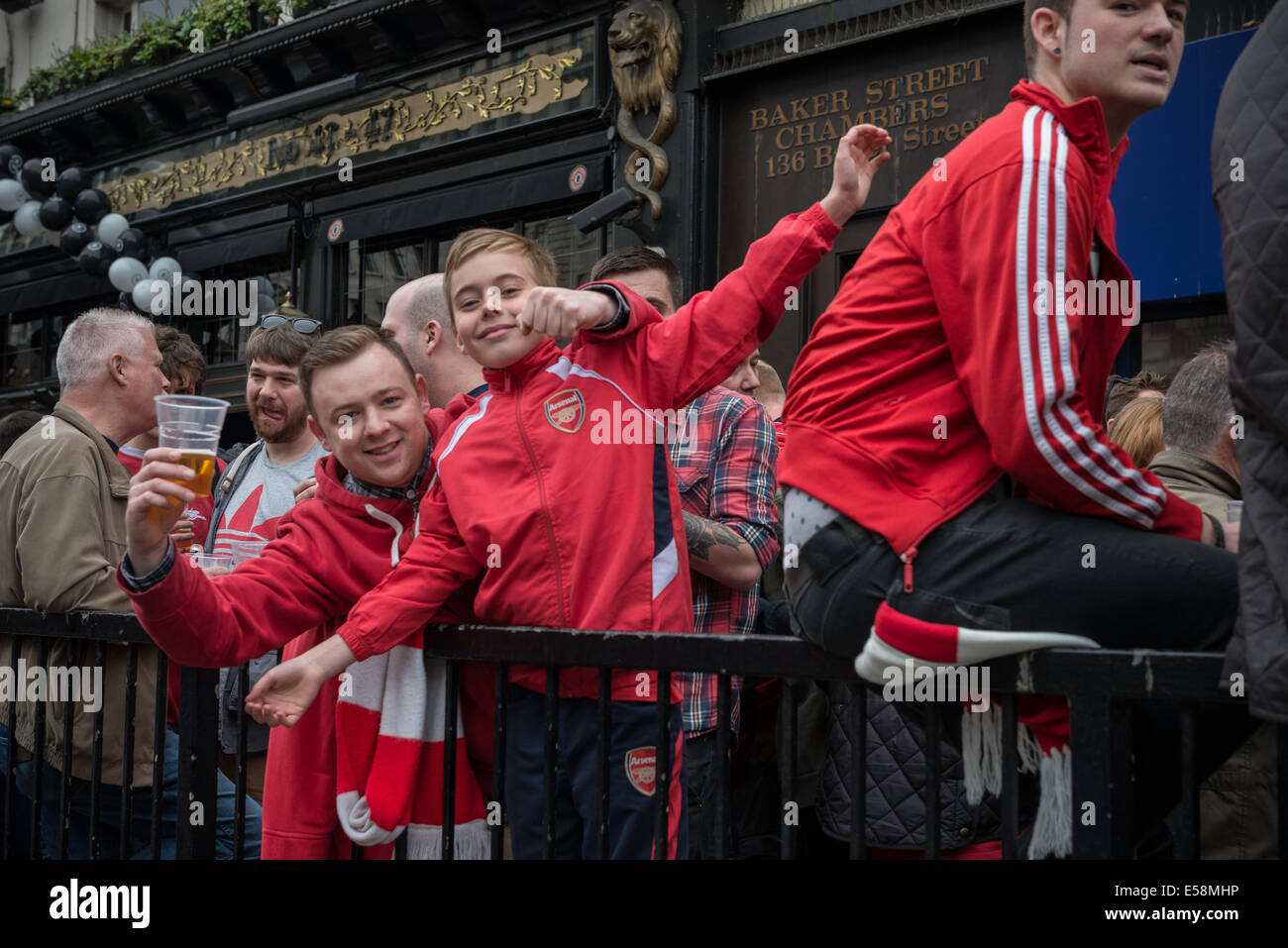 Arsenal fans gathering in London to support their club in semi final ...