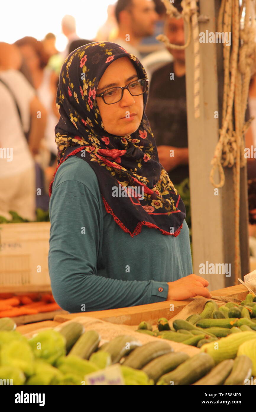 Fresh fruit and vegetable produce for sale at a local market in Calis ...