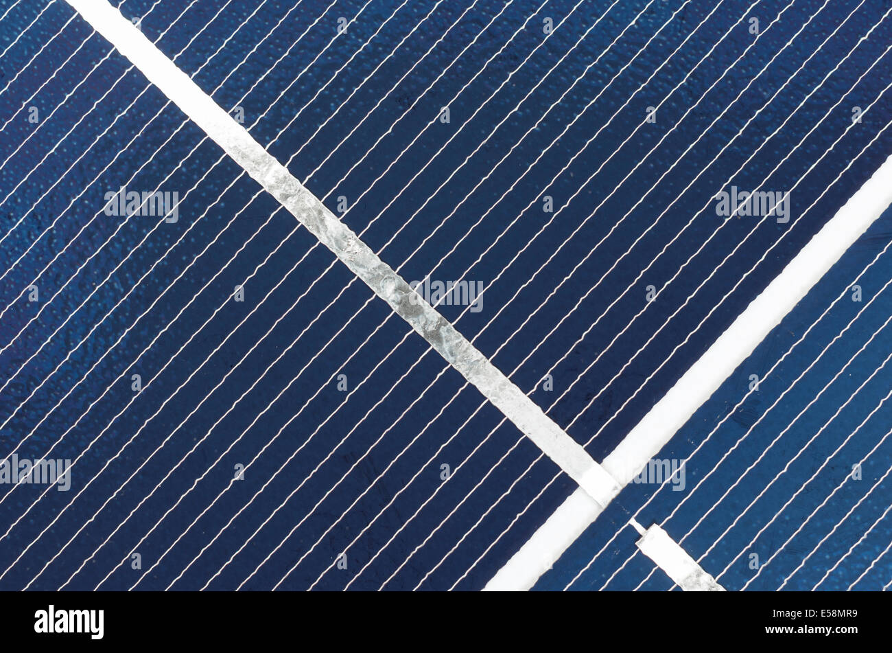 photovoltaic solar cells panel detail - top view Stock Photo - Alamy