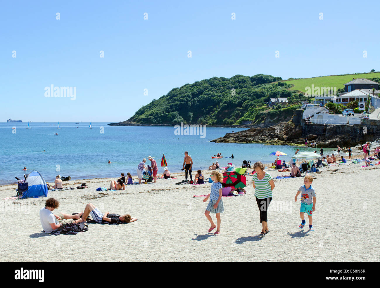 Swanpool beach near Falmouth in Cornwall, UK Stock Photo - Alamy