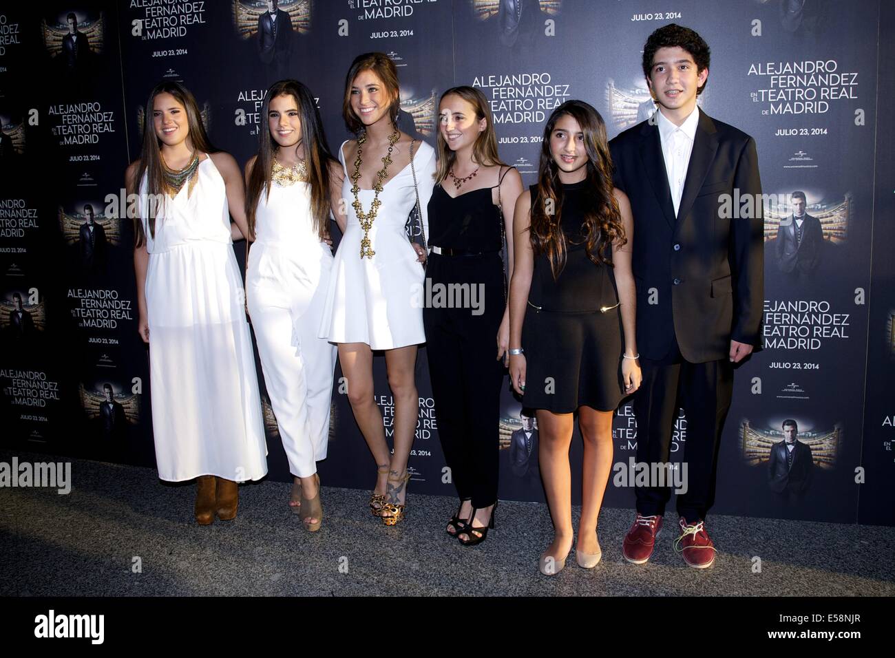 Madrid, Spain. 23rd July, 2014. America, Camila, Emiliano and Valentina ...