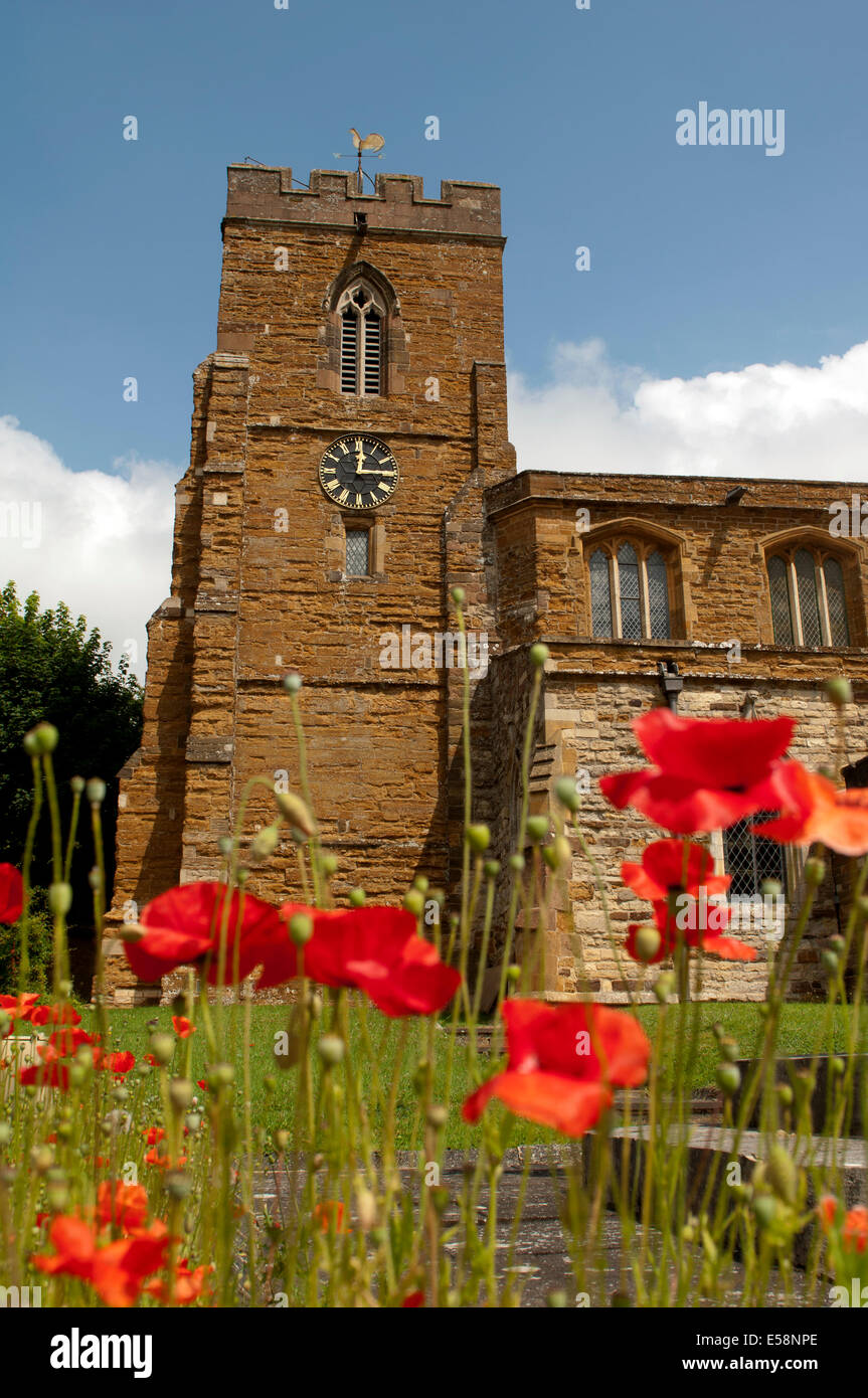 All Saints Church, West Haddon, Northamptonshire, England, UK Stock ...