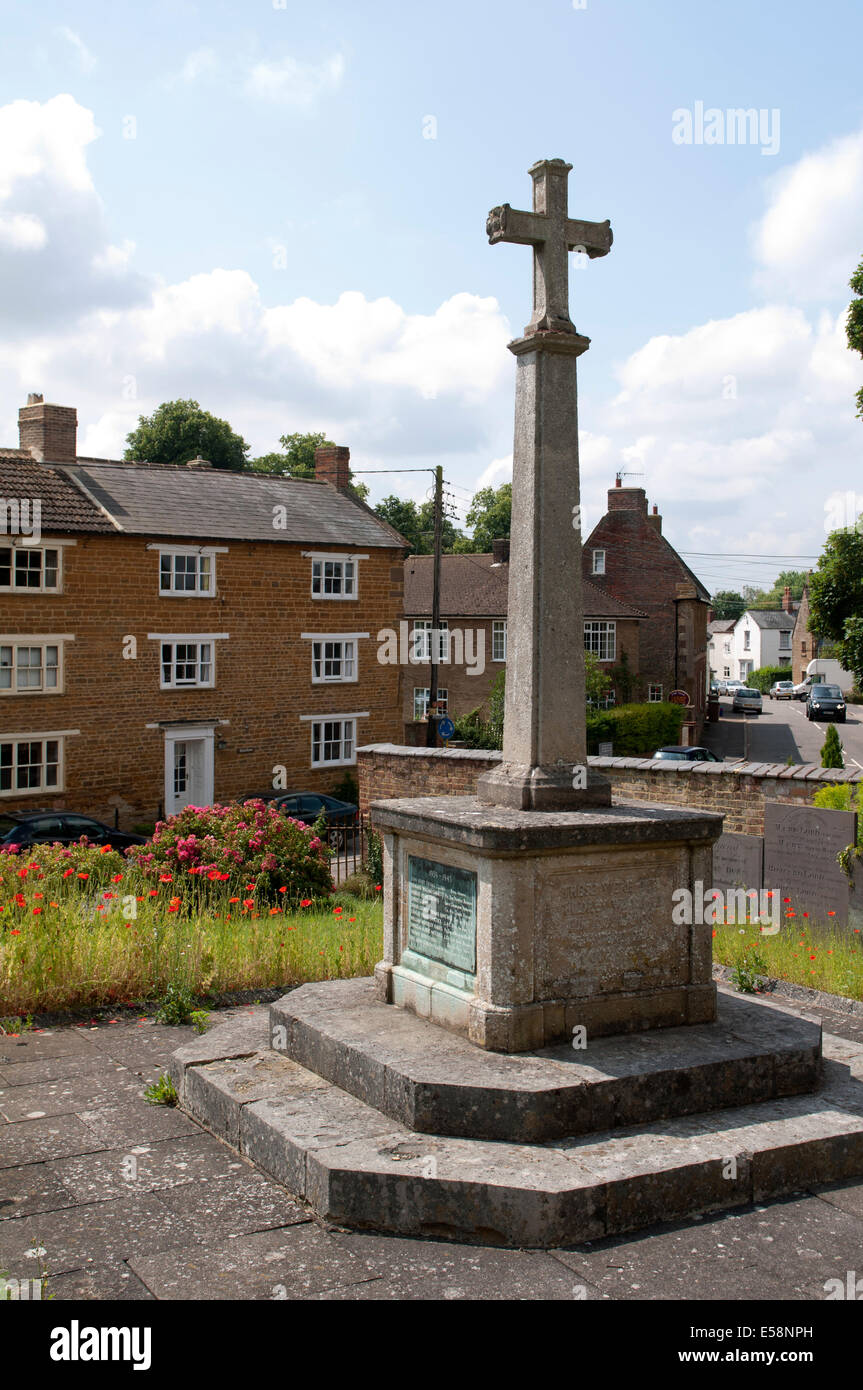 The war memorial, West Haddon, Northamptonshire, England, UK Stock ...