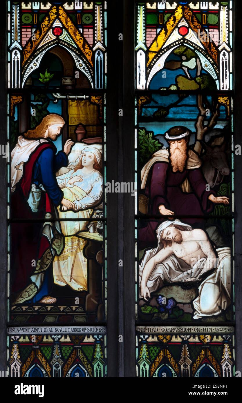 Stained glass in All Saints Church, West Haddon, Northamptonshire ...