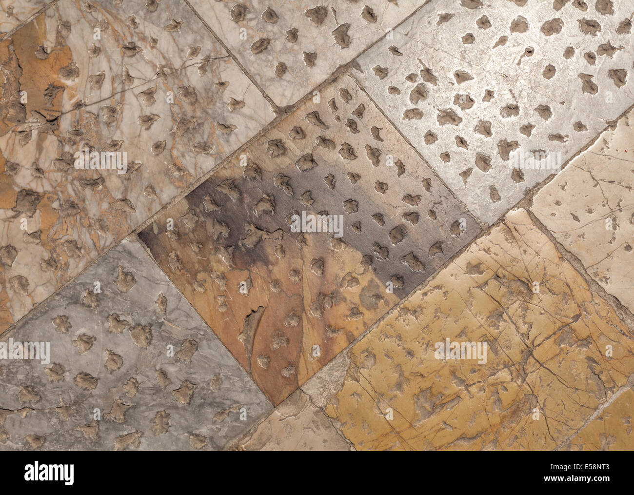 Marble flooring with distinctive pockmarking Stock Photo - Alamy
