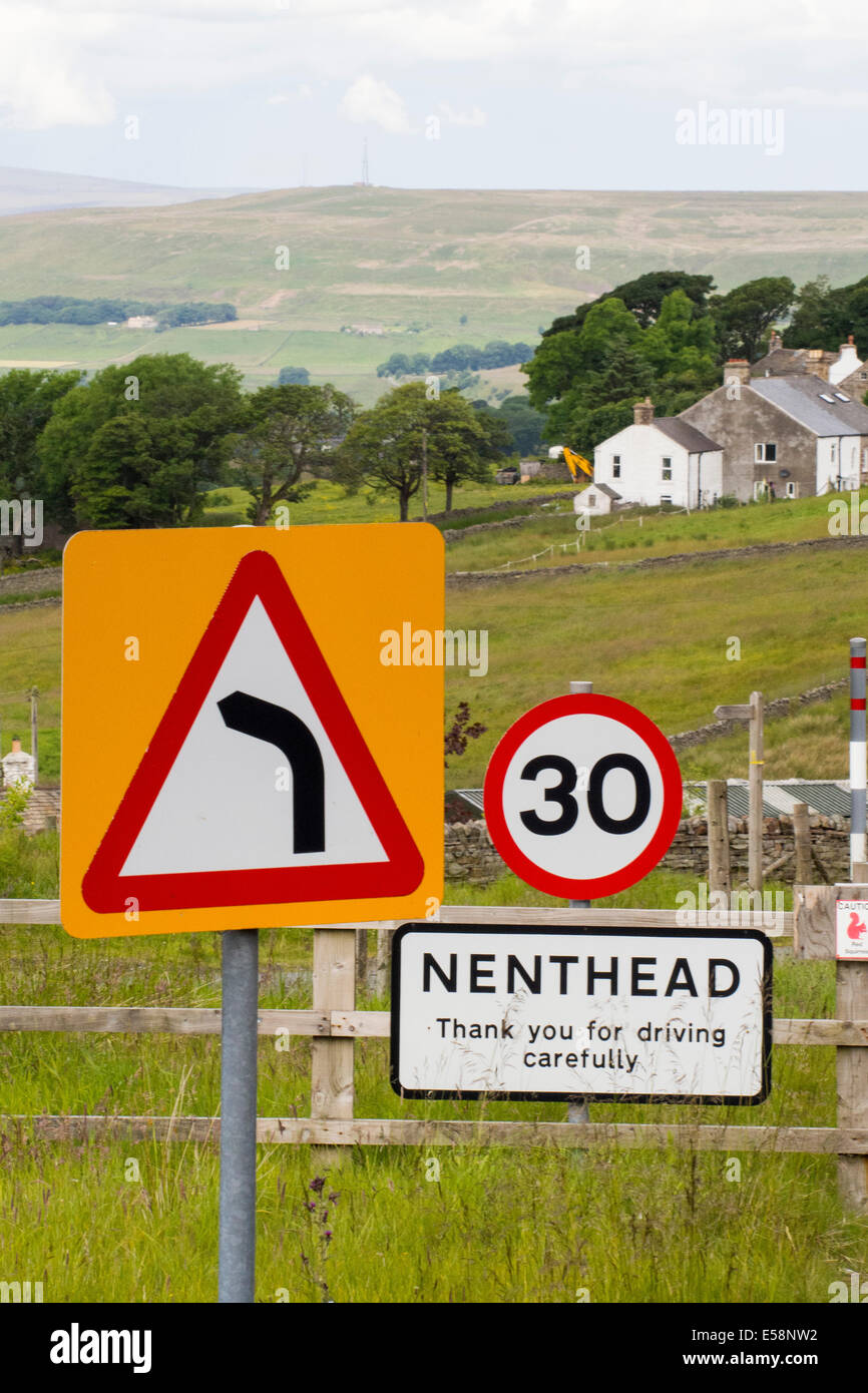 The old mining village on Nenthead near Alston in the North Pennines ...